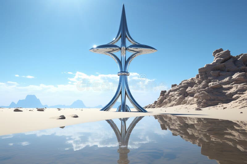 Illustration of Dali Futuristic Cross, Generative Ai Stock Image ...