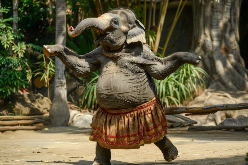 Illustration of Dancing Indian Elephant Stock Illustration ...