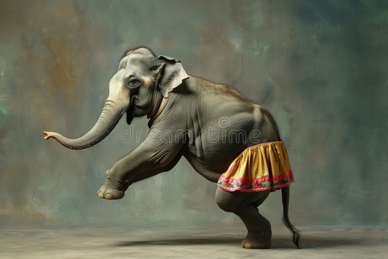 Illustration of Dancing Indian Elephant Stock Illustration ...