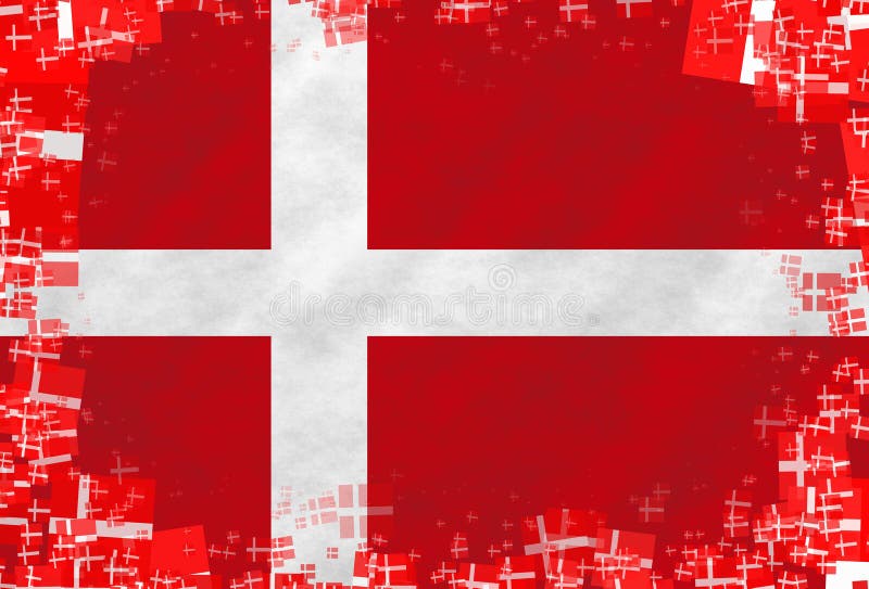 Danish flag stock illustration. Illustration of waves, scandinavia - 60474