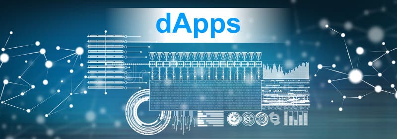 Concept of dapps stock illustration. Illustration of business - 135353176