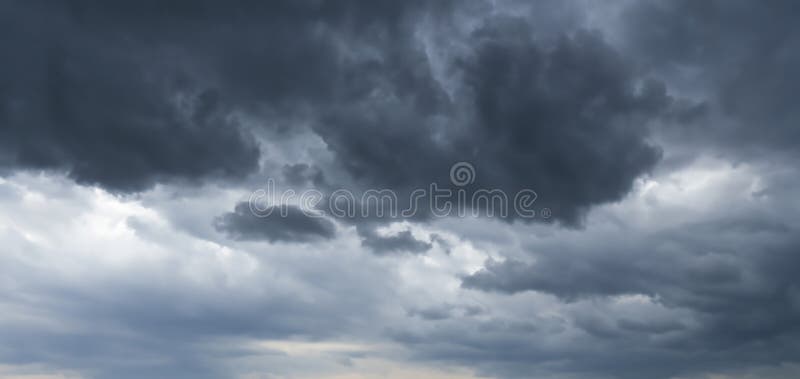 Illustration of Dark Gray Storm Clouds. Abstraction of Rainy Sky. Stock ...