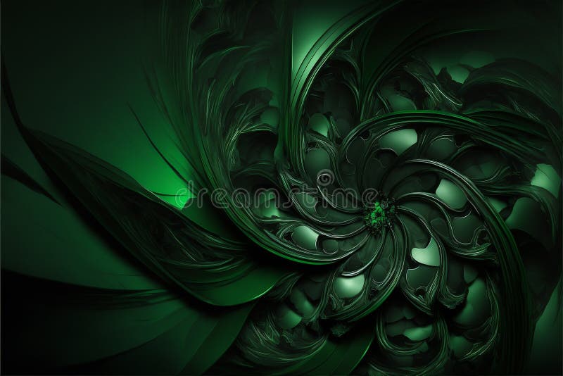Dark Green Abstract Background, Digital Illustration Painting Stock ...