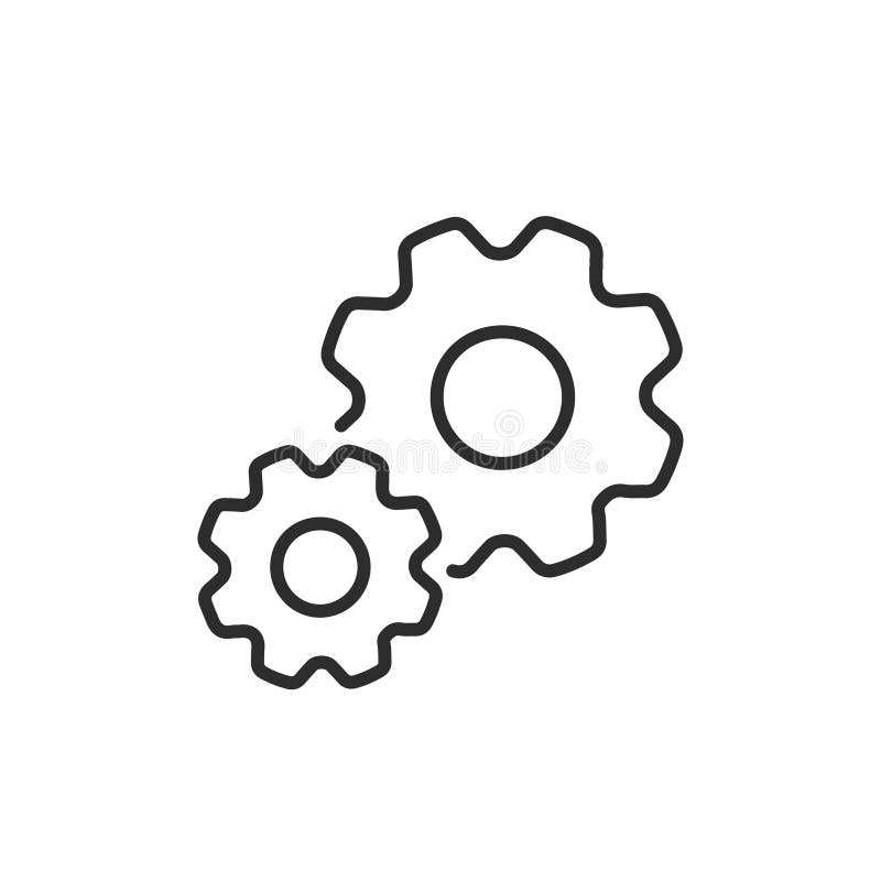 Illustration of a Data Analysis Icon that Features Gears To Represent ...
