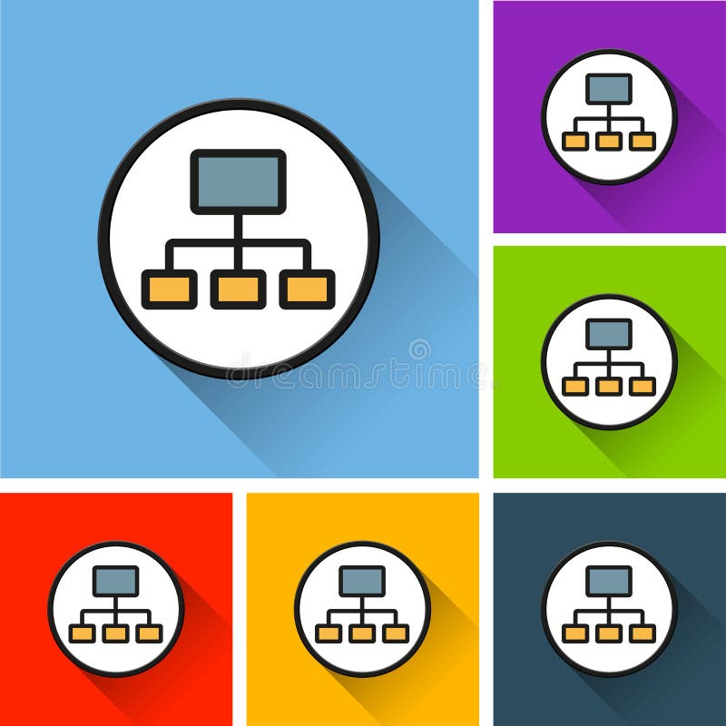 Data Icons with Long Shadow Stock Vector - Illustration of symbol ...