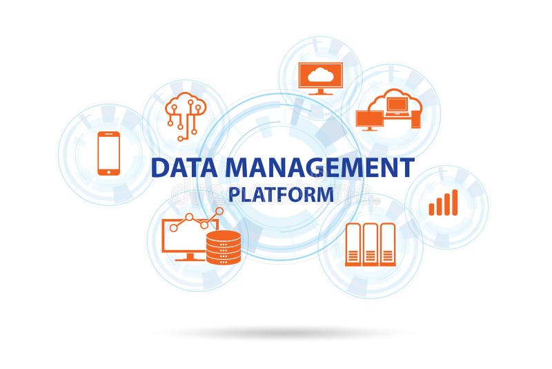 Illustration of Data Management Concept Stock Illustration ...