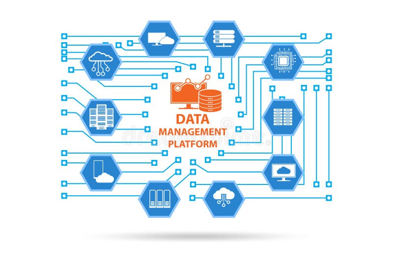 Illustration of Data Management Concept Stock Illustration ...