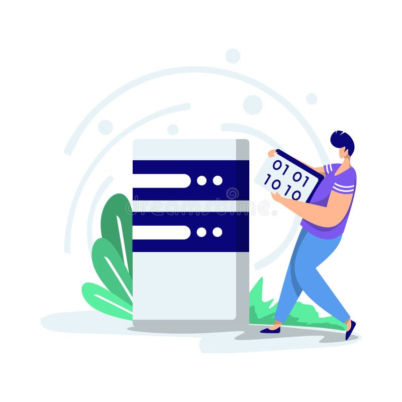 Illustration Data Mining, Data Processing Concept, Can Be Used for Landing Pages, Web, Ui ...