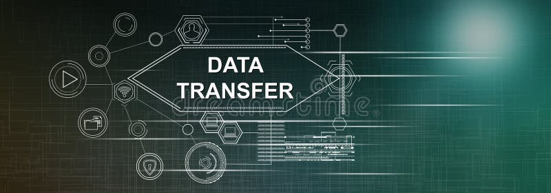 Concept of data transfer stock illustration. Illustration of ...