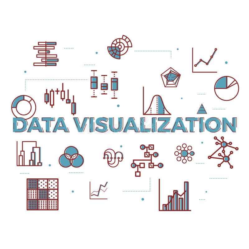 Illustration of Data Visualization Wording Concept. Stock Illustration ...