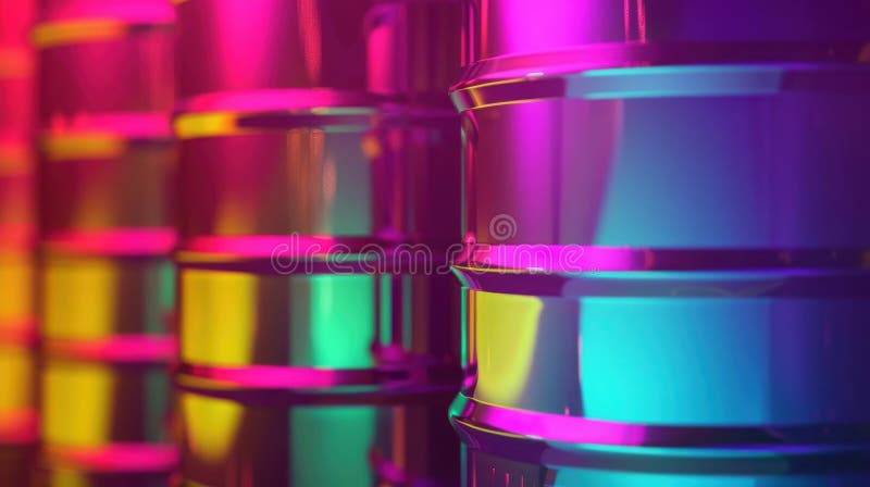 Illustration of a Database Management Icon in 3D with a Vibrant Color ...