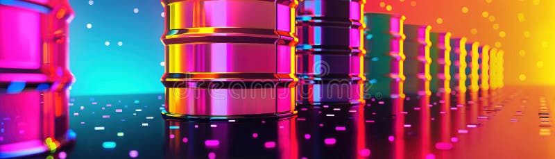 Illustration of a Database Management Icon in 3D with a Vibrant Color ...