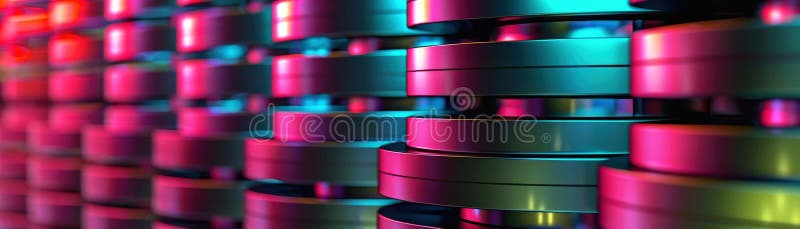 Illustration of a Database Management Icon in 3D with a Vibrant Color ...
