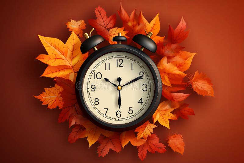 Illustration of Daylight Saving Time Ends Fall Back Change Clocks ...