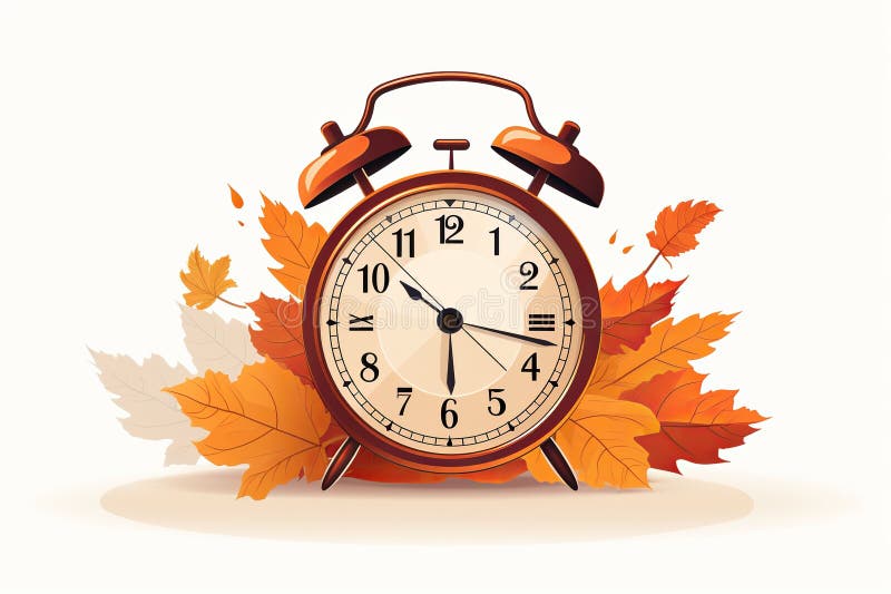 Illustration of Daylight Saving Time Ends Fall Back Change Clocks ...