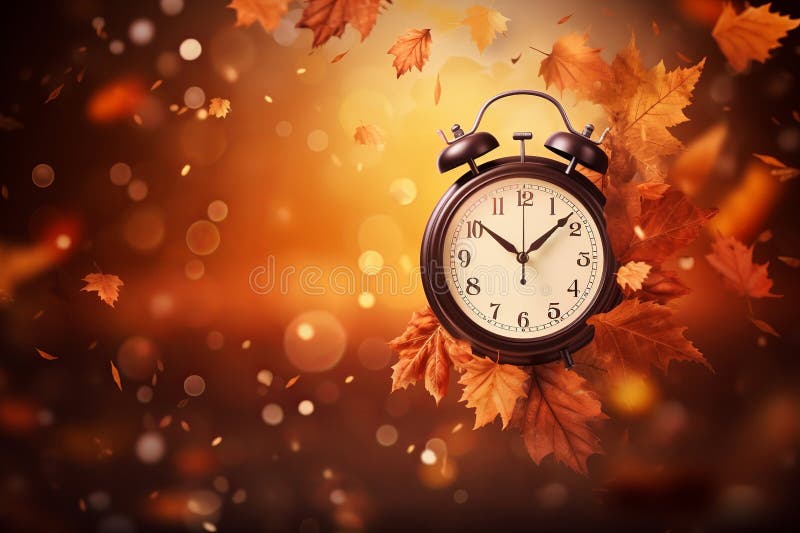 Illustration of Daylight Saving Time Ends Fall Back Change Clocks ...
