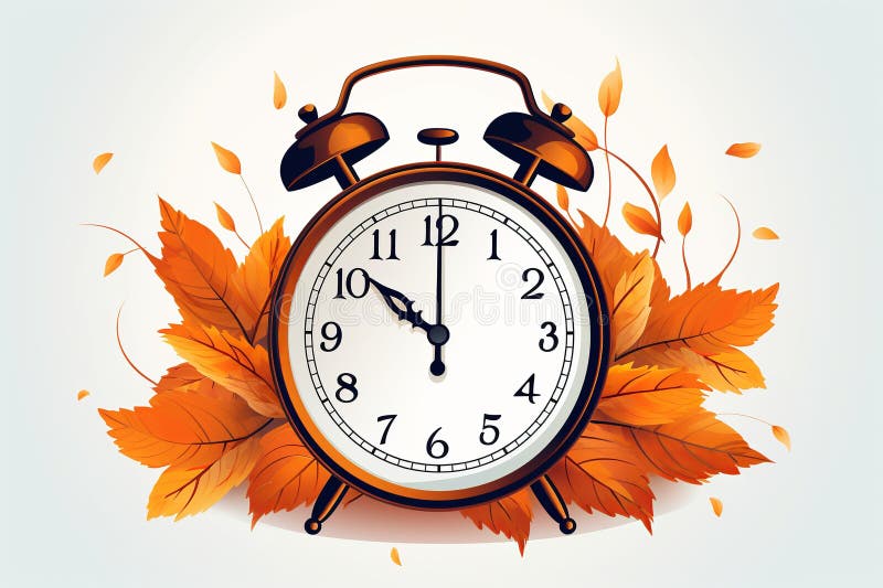Illustration of Daylight Saving Time Ends Fall Back Change Clocks ...