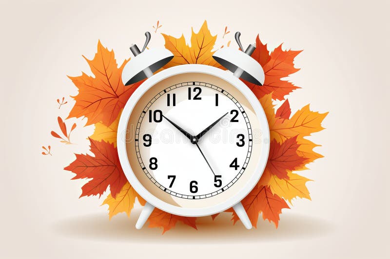 Illustration of Daylight Saving Time Ends Fall Back Change Clocks ...