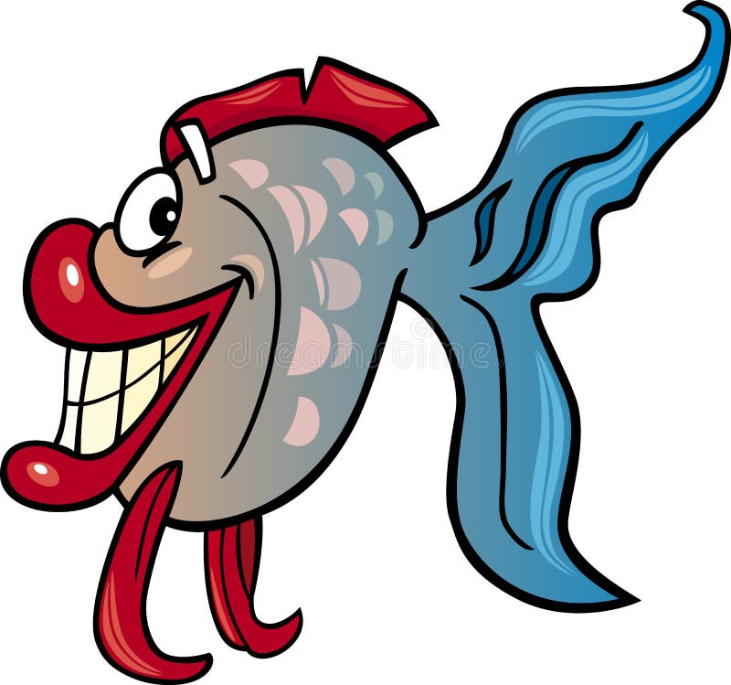 Illustration Exotique De Bande Dessinée De Poissons Illustration de ...