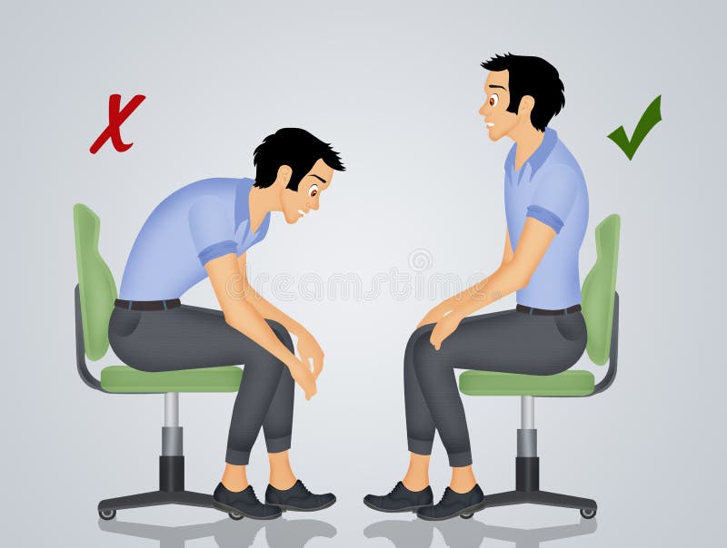 Illustration De Bonne Posture Illustration Stock - Illustration du ...