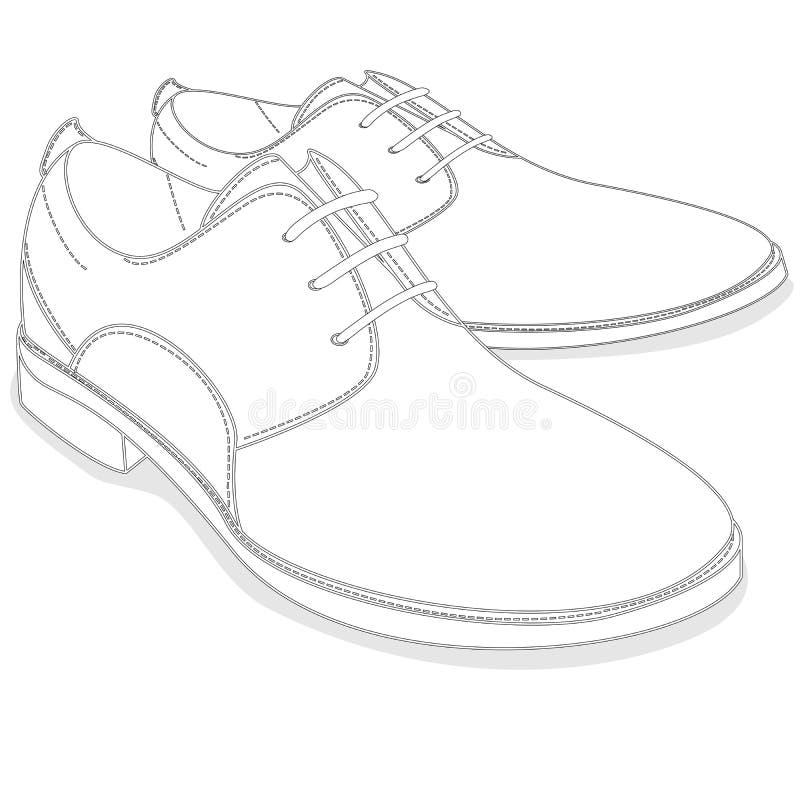 Illustration De Chaussures D'hommes D'isolement Illustration de Vecteur ...