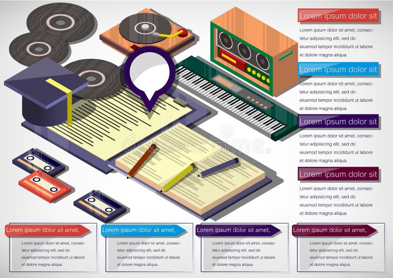 Illustration De Concept Graphique De Musique D'infos Illustration de ...