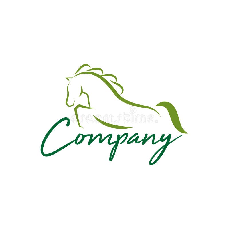 Illustration De Conception De Logo De Cheval, Vecteur De Silhouette De ...
