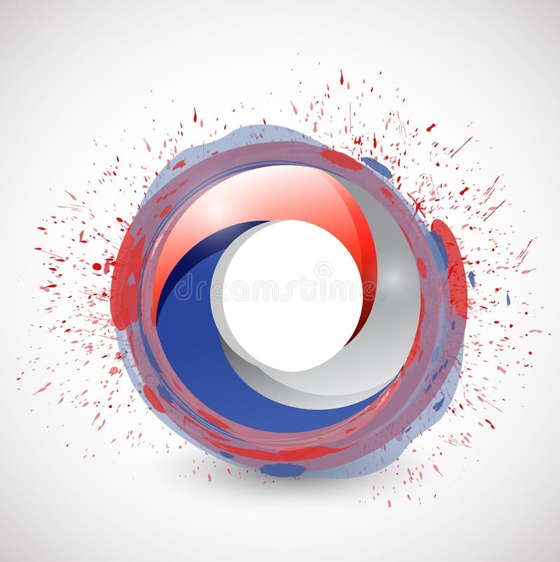 Illustration De Couleur Blanche Et Bleue Rouge De Cercle Illustration ...