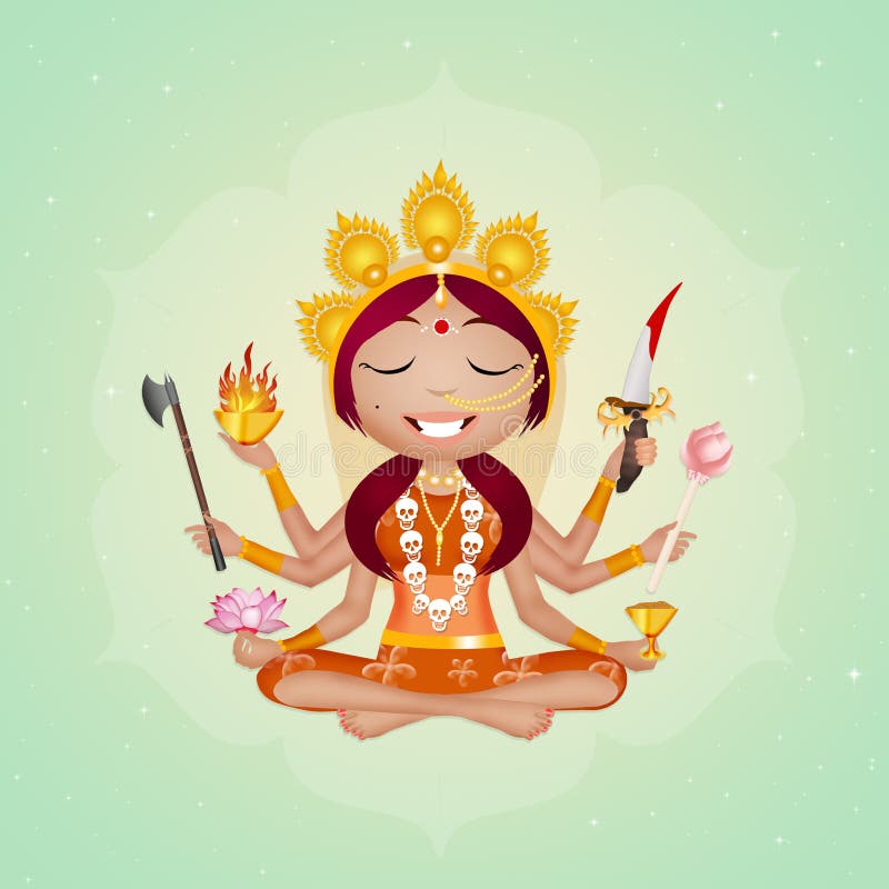 Illustration de dea kali illustration stock. Illustration of sacré ...