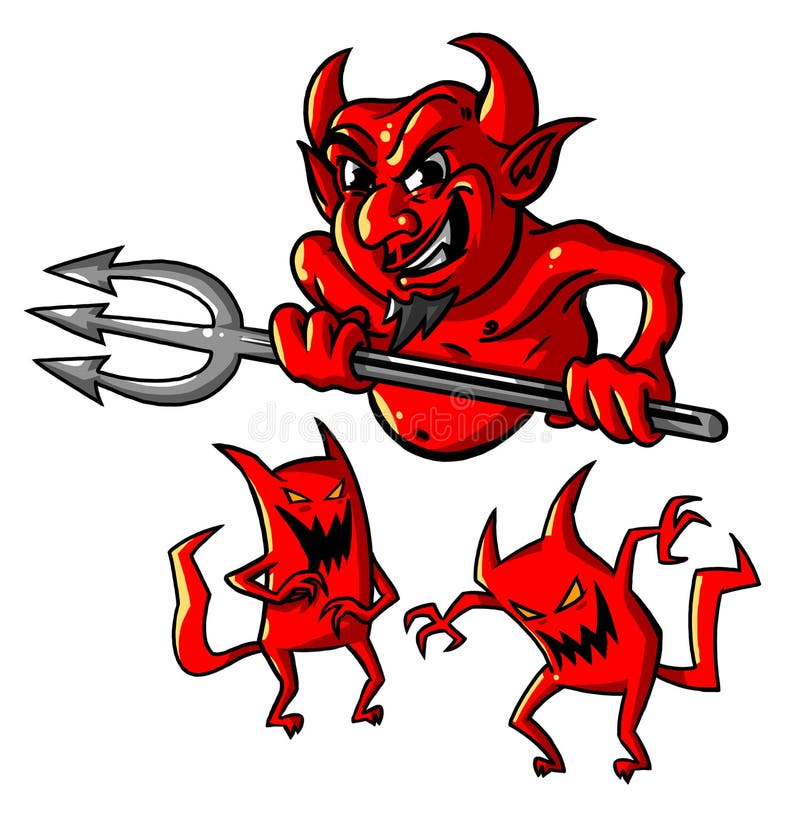 Illustration De Diables De Bande Dessinée Photo stock - Illustration du ...