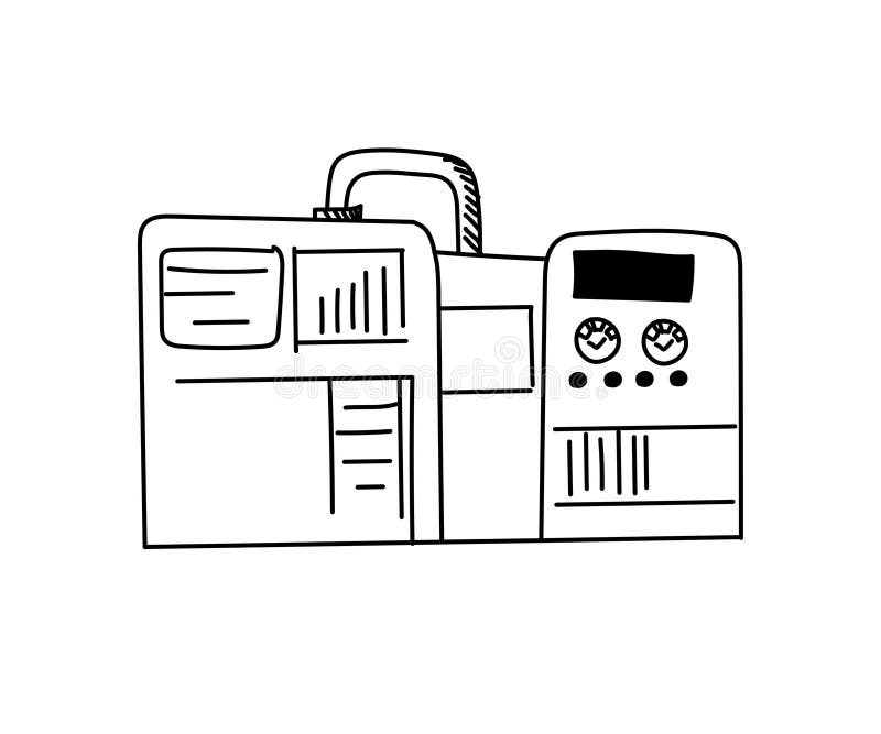 Illustration De Doodle Machine Illustration de Vecteur - Illustration ...