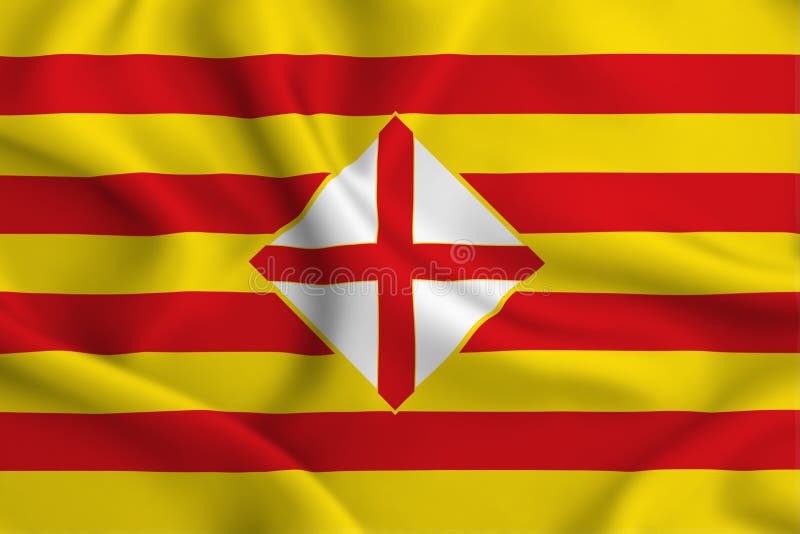 Illustration De Drapeau De Barcelone Illustration Stock - Illustration ...