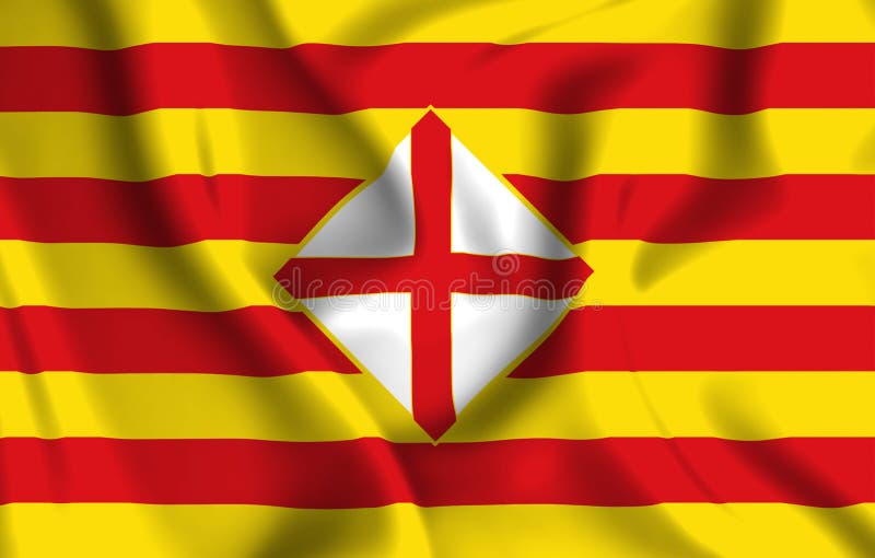 Illustration De Drapeau De Barcelone Illustration Stock - Illustration ...