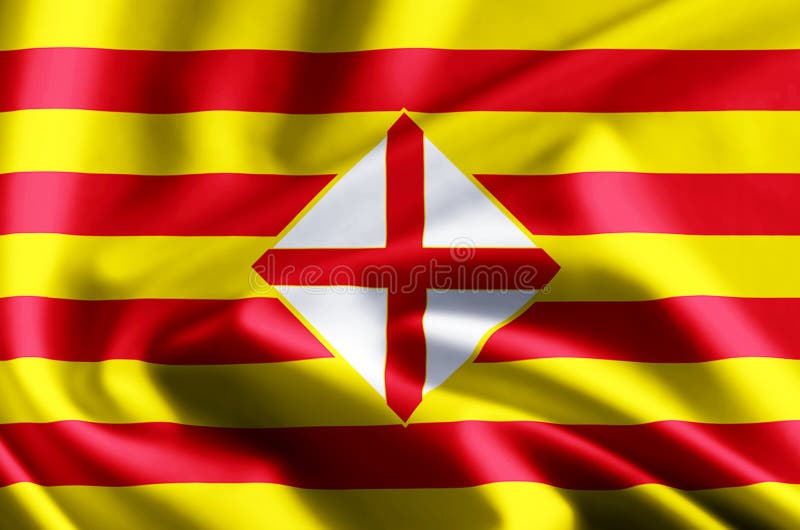 Illustration De Drapeau De Barcelone Illustration Stock - Illustration ...