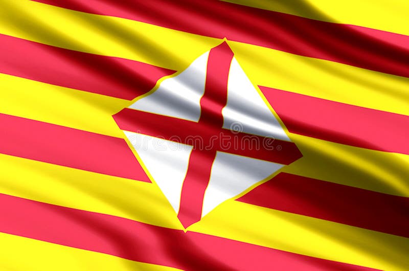 Illustration De Drapeau De Barcelone Illustration Stock - Illustration ...