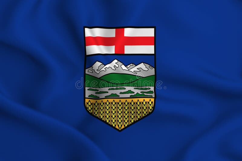 Drapeau d'Alberta illustration stock. Illustration du alberta - 92089528