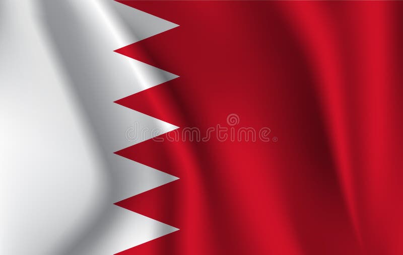 Illustration De Drapeau Du Bahrain Drapeau Du Bahrain Indicateur ...