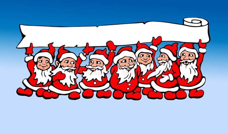 Illustration De Graphique De Sept Santa Illustration Stock ...