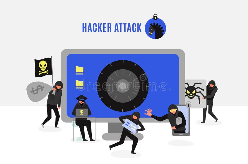 Illustration De Groupe De Pirate Informatique Illustration de Vecteur ...