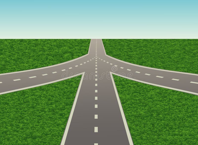 Illustration De Jonction De Route Sur La Route Illustration de Vecteur ...