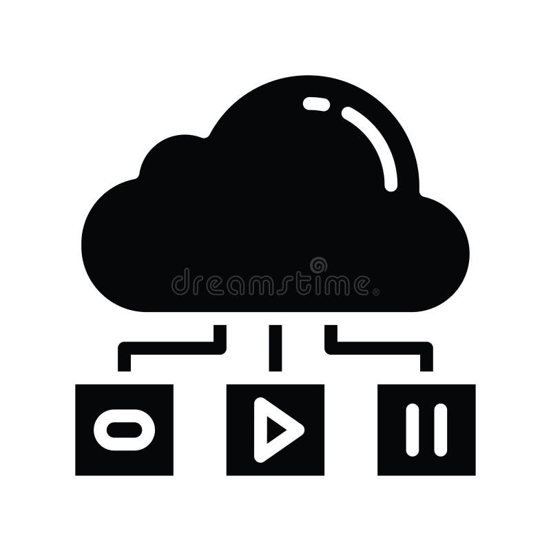 Illustration De La Conception D'une Icône De Support Cloud. Symbole ...