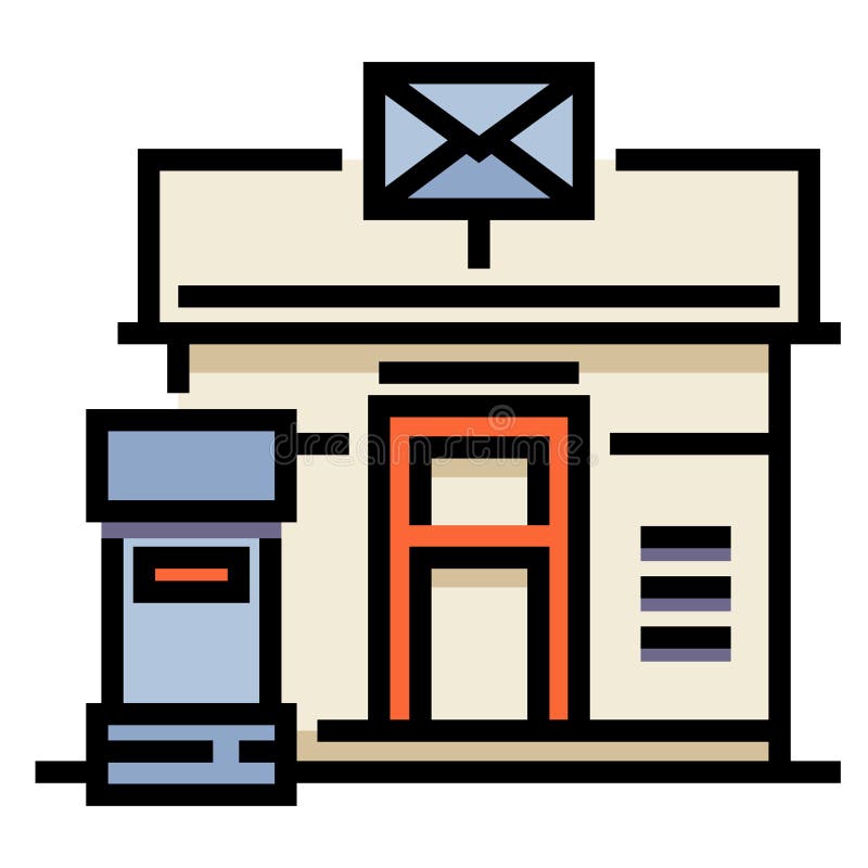 Illustration Plate De Bureau De Poste Illustration de Vecteur ...