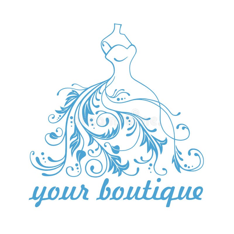 Robe Logo Design Template Vector Design Nuptiale De Boutique ...