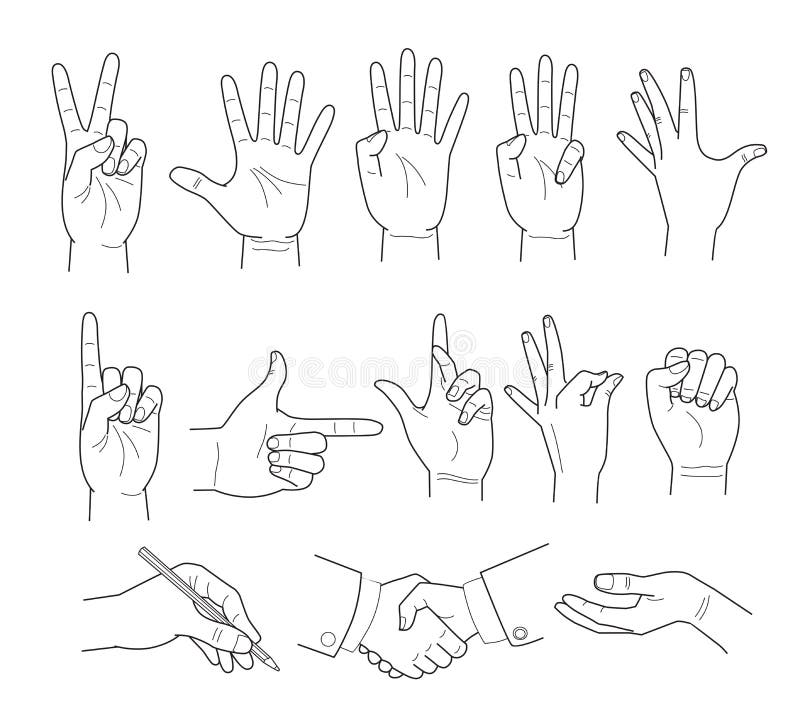 Illustration de main illustration de vecteur. Illustration du numérique ...