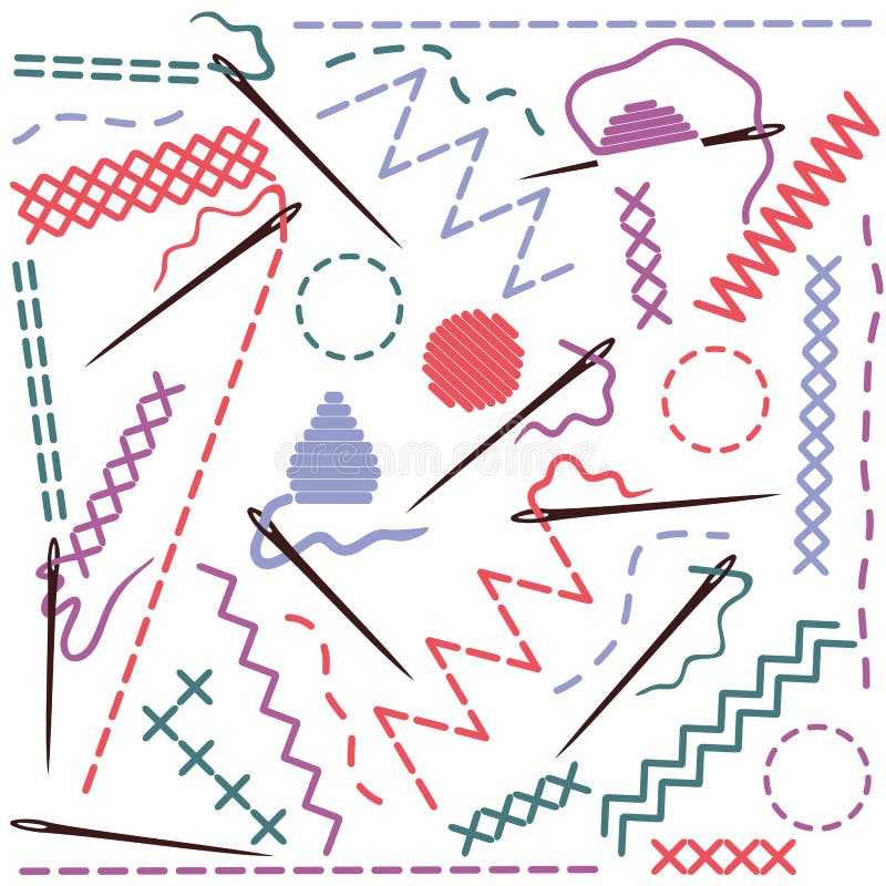 Illustration De Matériel Et D'outils De Couture Illustration de Vecteur ...