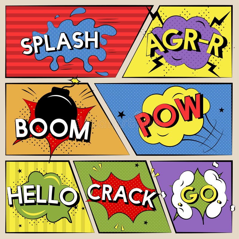 Mots comiques d'action ! illustration de vecteur. Illustration du ...