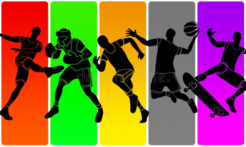 Illustration de Multisport illustration stock. Illustration du homme ...