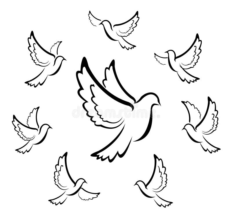 Illustration D'un Symbole De Colombe Illustration de Vecteur ...