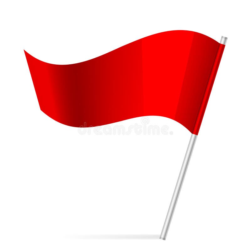 Drapeau Triangle Rouge illustration stock. Illustration of orienter ...