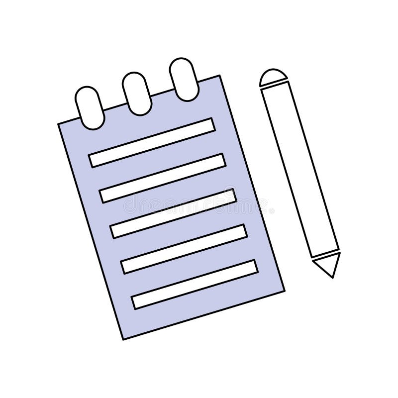 Illustration De Vecteur De Feuille Et De Stylo Illustration de Vecteur ...